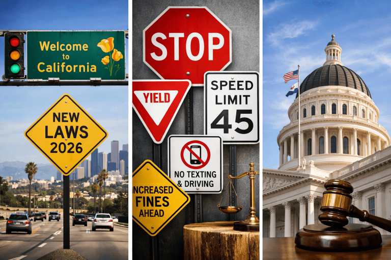 Safer Streets & Steeper Penalties: New California Driving Laws Drivers ...